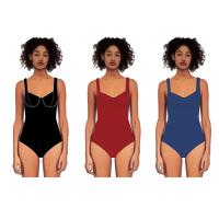 China Custom High Waist Fitness Bikini One Piece Women Swimwear AS SHOW 82%Nylon 18%Elastane for sale