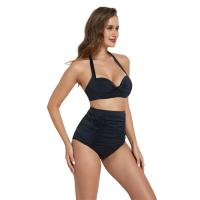 China Hexin Custom High Waist Suit Breathable Solid Shapewear for Women Fitness Swimwear for sale