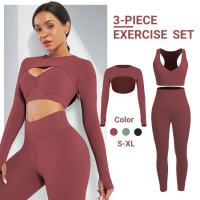 China Long Sleeves Sports Crop Top with Thumb Holes in Polyester/Spandex Fabric by HEXIN for sale