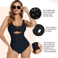 China HEXIN 2022 Private Label Beachwear High Waist Tummy Control Two Pieces Bikini for Women for sale