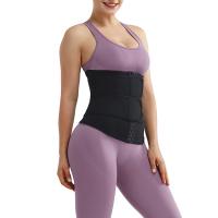 China Customized Logo Spandex Women Sauna Neoprene Three Belt Slimming Waist Trainer Corset for sale