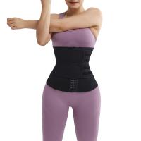 China Customized Logo Spandex Women Sauna Neoprene Three Belt Slimming Waist Trainer Corset for sale