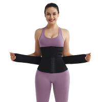 China QUICK DRY HEXIN Slimming Sauna Sweat Double Band Waist Trainer Belt for Quick Results for sale