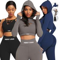 China Summer White HEXIN Waisted Leggings and Crisscross Straps Sports Bra Yoga Clothes Set for sale