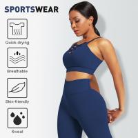 China Summer White HEXIN Waisted Leggings and Crisscross Straps Sports Bra Yoga Clothes Set for sale