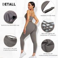 China 3-Piece Yoga Set Breathable Sports Bra Activewear Leggings and Plus Size Yoga Clothes for sale