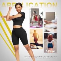 China HEXIN Custom Service Stylish Sets for Adults Pretty Fabric Women Two Piece Yoga Outfits for sale