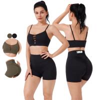 China High Waist Seamless Gym Leggings Active Wear Yoga Set for Women and Customized Design for sale