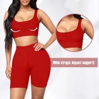China HEXIN Fashion Women's High Waisted Mini Sport Suit Running Two Piece Set for Exercise for sale