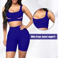 China HEXIN Fashion Women's High Waisted Mini Sport Suit Running Two Piece Set for Exercise for sale