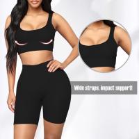 China HEXIN Fashion Women's High Waisted Mini Sport Suit Running Two Piece Set for Exercise for sale