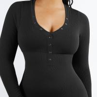 China 2023 Women Seamless One Piece Long Sleeve Tummy Control Body Shaping Jumpsuit Bodysuit for sale