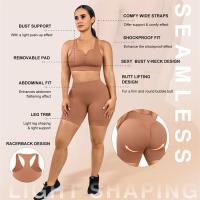 China Custom gym fitness high waist two piece seamless yoga set ECO friendly HEXIN plus size for sale
