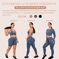 China Custom gym fitness high waist two piece seamless yoga set ECO friendly HEXIN plus size for sale