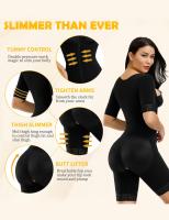 China Medium Control Women's Full Body Shaper Bodysuit with Short Sleeves and Butt Lift 2000 for sale