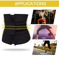 China Hexin Waist Trimmer Belt Adjustable Hooks And Zipper Compression Slimming Belts for Women for sale