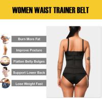 China Hexin Waist Trimmer Belt Adjustable Hooks And Zipper Compression Slimming Belts for Women for sale