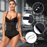 China Hexin Waist Trimmer Belt Adjustable Hooks And Zipper Compression Slimming Belts for Women for sale