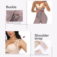 China Black Nylon Bodysuit for Women HEXIN Waist Control Medium Control Level Wide Straps for sale