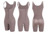 China Black Nylon Bodysuit for Women HEXIN Waist Control Medium Control Level Wide Straps for sale