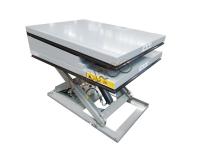 China Stationary Hydraulic Lift Table with Tilt Table and Roller Scissor Lift Mechanism for sale