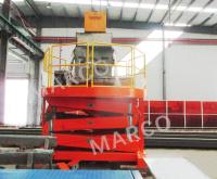 China High Lift Table with Turntable and 120s Lifting Time Hydraulic 10 Ton Scissor Lift Mechanism for sale