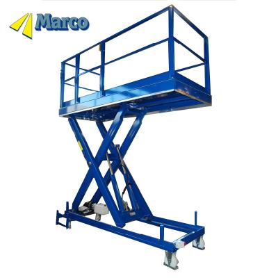 China Customization 2600mm High Hydraulic Scissor Lift Working Platform with Wheel Chassis and Emergency Lowering M3-010200-D2 for sale