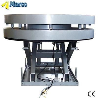 China Marco Single Scissor Lift Table with Turntable Stationary Running Mode and Customization for sale
