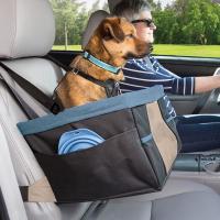 China Pet Travel Car Seat Carrier for Dog Cats with Clip on Leash and Storage for sale