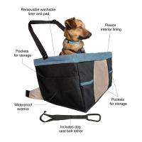 China Pet Travel Car Seat Carrier for Dog Cats with Clip on Leash and Storage for sale