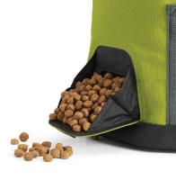 China ODM Factory Wholesale Portable Kibble Dog Food Carrier with Food Chute for sale
