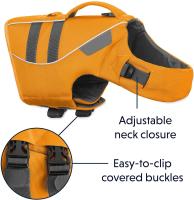 China Water-Compatible Outdoor Swimming Dog Lifejacket with Adjustable Neck Closure for sale