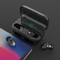 China Tws Bluetooth Earpieces with Wireless Charging LED Digital Display Earphones Mini in Ear Earbuds Headphone with Mic for sale