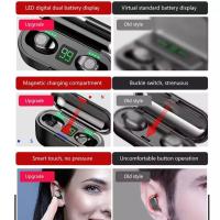 China New F9 LED Power Display Smart Touch Earbuds Tws Sound Speaker True Wireless Headset Headphone (with 2000mAh Power Charging Case) for sale