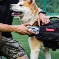 China Balck Advanced Version 1000d Nylon Dog Fanny Pack Heavy Duty Water-Resistant K9 Dog Pack for sale