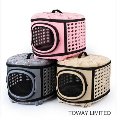 China Foldable Shoulder Dog Bags Plastic Eco-Friendly Pet Outdoor Carriers for sale