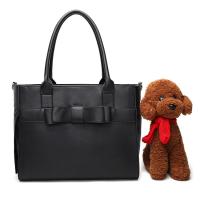China Design Bowtie Dog PU Leather Bags Outdoor Pet Carriers for sale