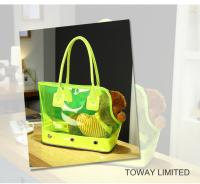 China Non-Toxic Transparent PVC Dog Carrier Outdoor Shoulder Pet Bag for sale
