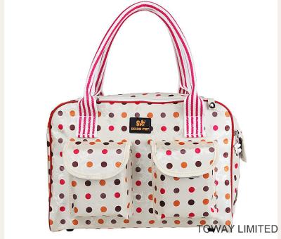 China Fashion Dots Outdoor Dog Carrier Portable Pet Supply Pet Bags for sale
