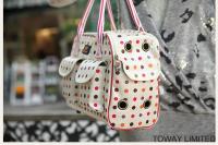 China Fashion Dots Outdoor Dog Carrier Portable Pet Supply Pet Bags for sale