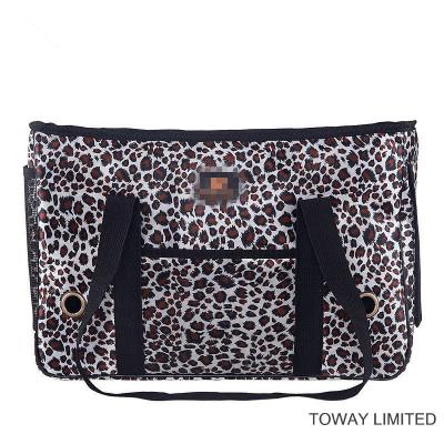 China New Leopard Pet Outdoor Products Dog Carriers Shoulder Bags for sale