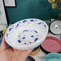 China Cute Printing Dog Ceramic Feeder Pet Cat Feeding Bowls for sale