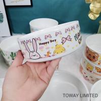 China Pet Porcelain Engaved Printing Cute Dog Bowls Pup Cat Feeder for sale