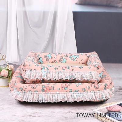 China Design New Cool Summer Dog Pup Pads Cute Pet Lace Beds for sale