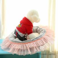 China Coral Velvet Dog Soft Pads Pet Lace Princess Cute Bed for sale