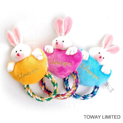 China Eco-Friendly Flocked Pet Products Cute Sounding Dog Play Plush Toys for sale