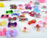 China Design Cute Dog Bows Bands Beauty Pet Hair Bowties Clips for sale