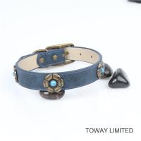 China Fashion Dog Collars PU Leash Cute Flower Pet Supply for sale