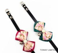China Cute Lace Bowtie with Bell Dog Collars 