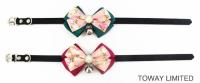 China Cute Lace Bowtie with Bell Dog Collars 